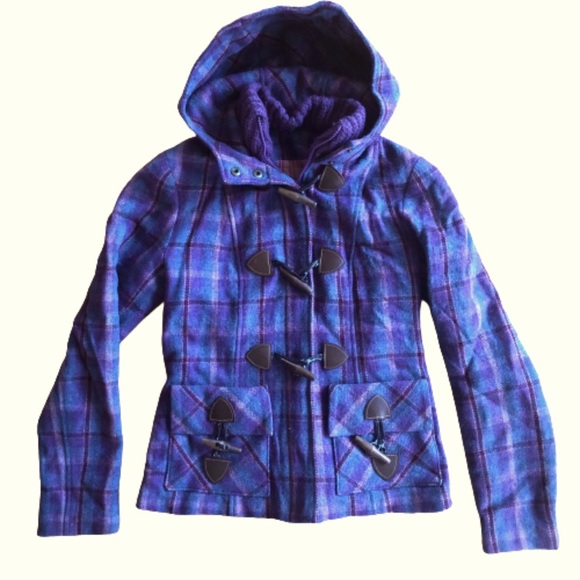 dELiA*s | Jackets & Coats | Vintage Y2k 9s Purple Plaid Cropped Wool ...